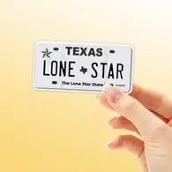 Lone Star License Plate Sticker – Gunpowder & Cabernet